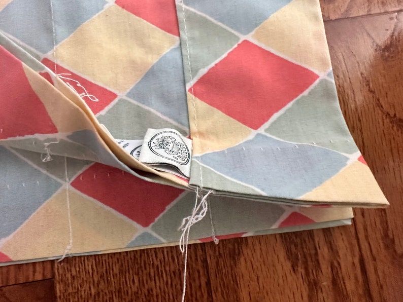 Vintage Laura Ashley Drapes Curtains Harlequin Diamond Print Set of 4 ...