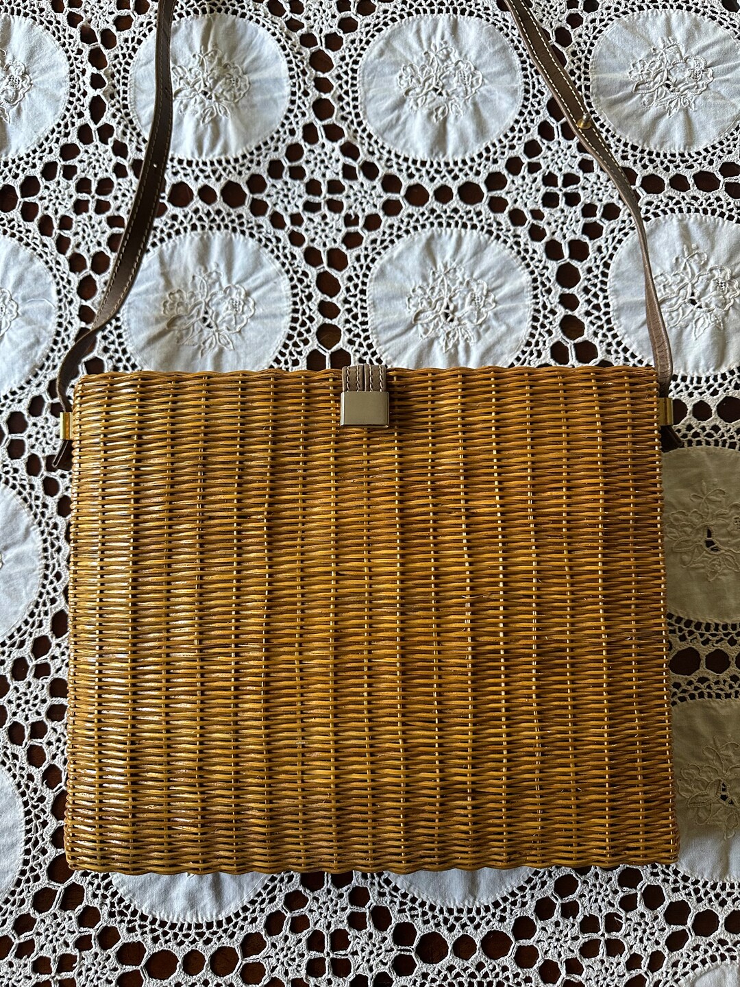 Vintage Rodo Rattan Shoulder Bag Brown Tan Basket Woven - Etsy