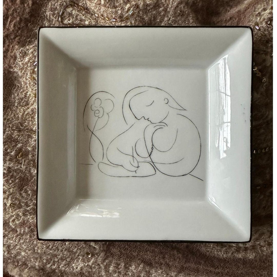 Picasso Woman With Flower Writing 1932 Decorative Plate TATE Square ...