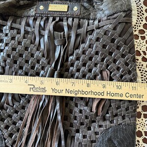 Angel Jackson Python Snakeskin Fringe Bag Leather Shoulder Purse 11x12 ...