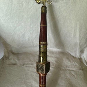Antique Ankus Mahout Hook Goad Elephant Controller India Wood Brass 18. ...