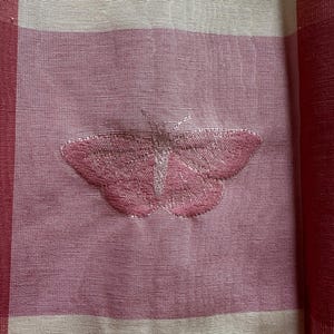 2 Custom Drapes Panels Curtains Lined Plaid Fringed Butterflies Pink ...