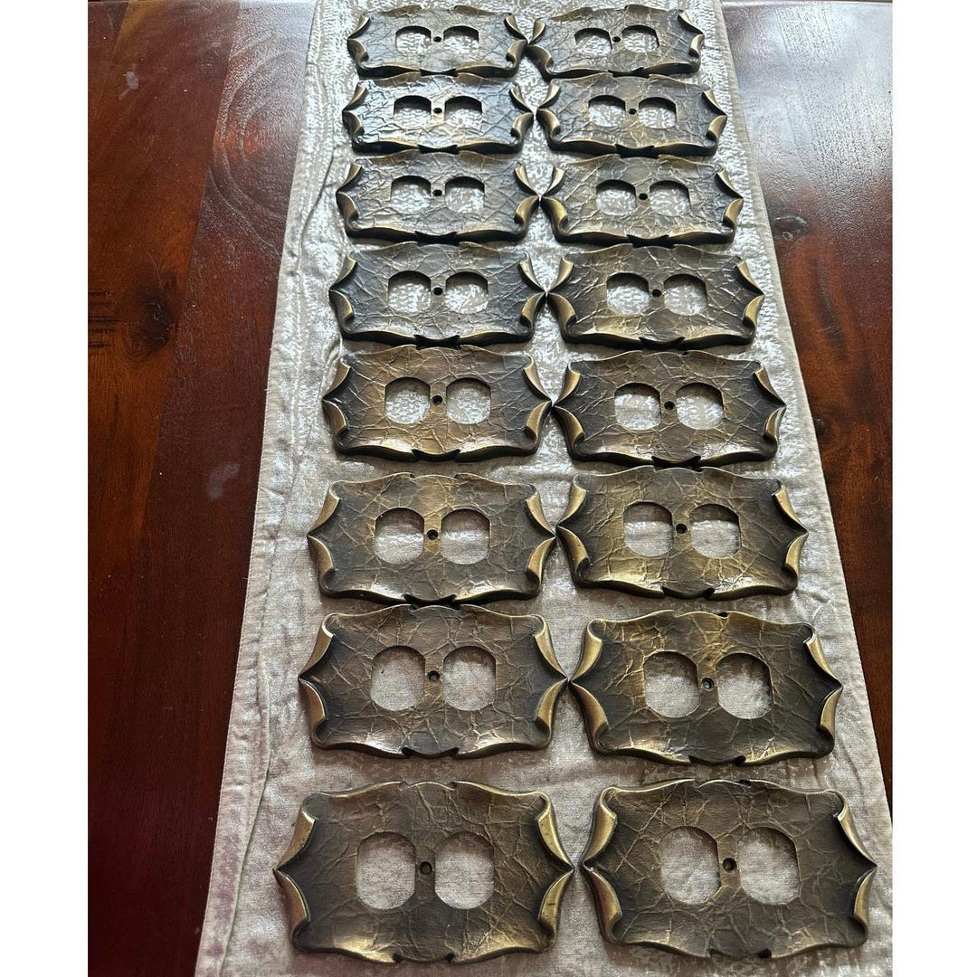 Vintage Ornate MCM Scroll Light Switch Outlet Metal Plate Covers Lot 16 ...