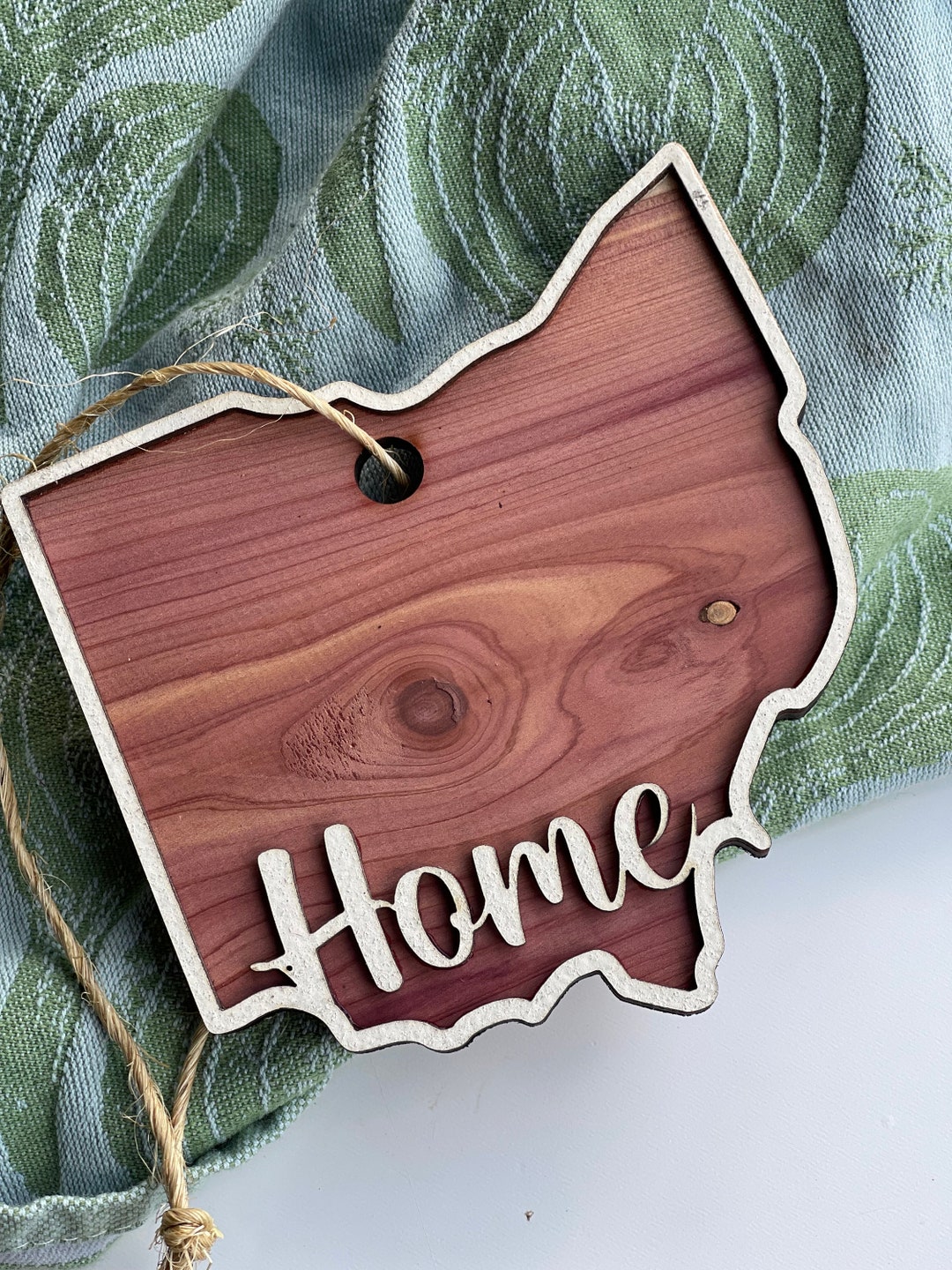 Ohio Home Hanging Sign, Custom Ohio Name Tag, Ohio Name Plate, Wooden ...