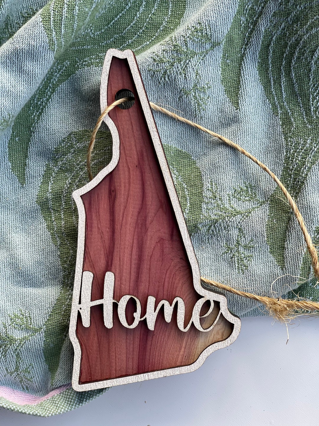 New Hampshire Home Hanging Sign, Custom New Hampshire Name Tag New ...