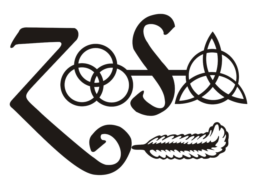 Zoso Svg File 4 in 1 Symbols of the Band Led Zeppelin for Use With ...