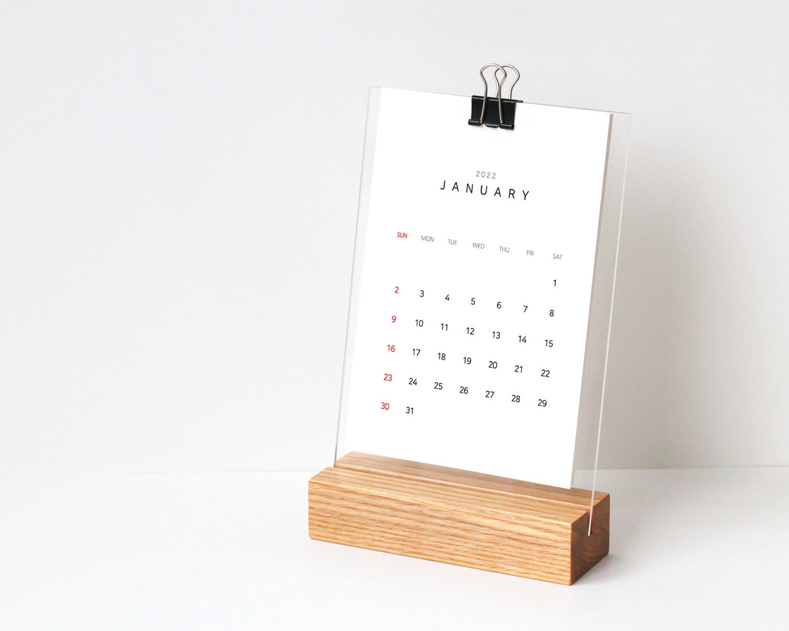 2022 Desk Calendar With Stand / Minimal Desktop Calendar / | Etsy