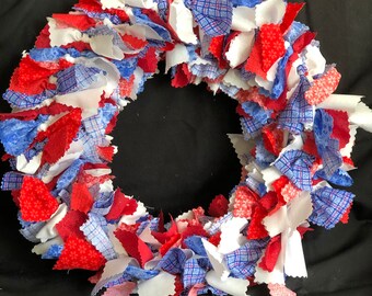 Fabric Tie Wreath - Etsy