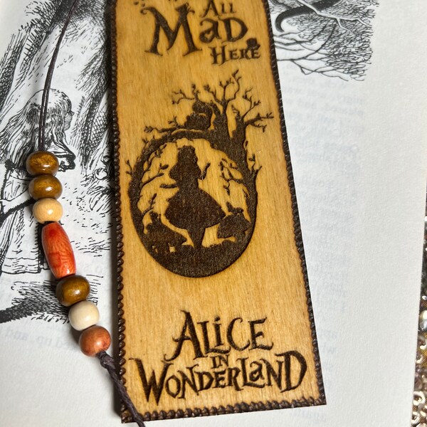 Alice Bookmark - Etsy