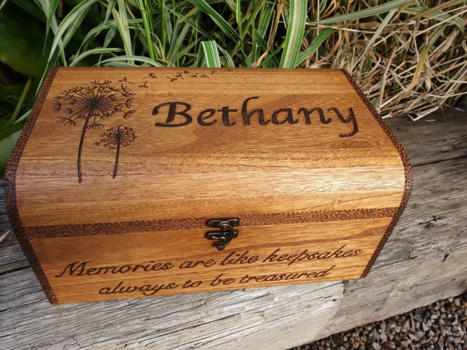 Dandelion Memory Box Keepsake Chest Personalised Gift | Etsy UK