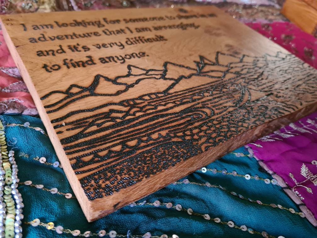 The Hobbit Tolkien Inspired Wooden Sign. Hand Burned Into | Etsy UK