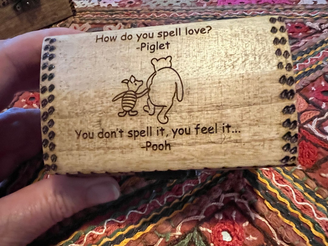 Cute Pooh and Piglet Box,small Wooden Box Would Make a Good Ring Box ...