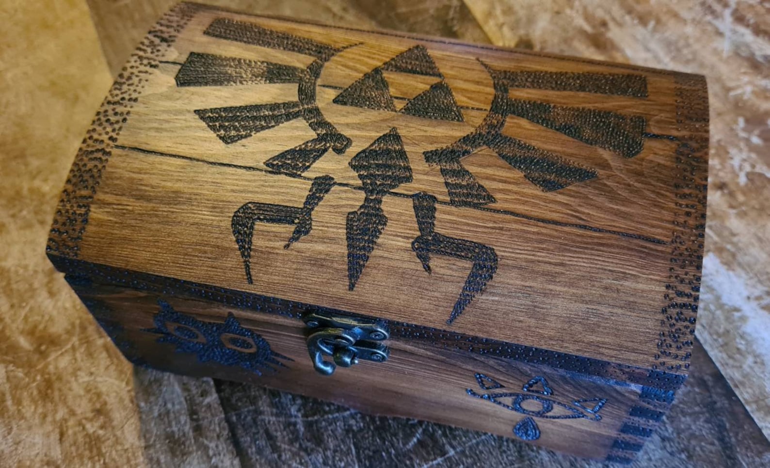 Legend of Zelda Inspired Chest With Drop Latch Majoras Mask | Etsy