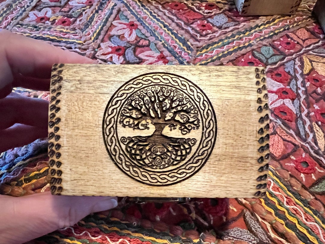 Cute Tree of Life Box, Small Wooden Box Would Make a Good Ring Box ...
