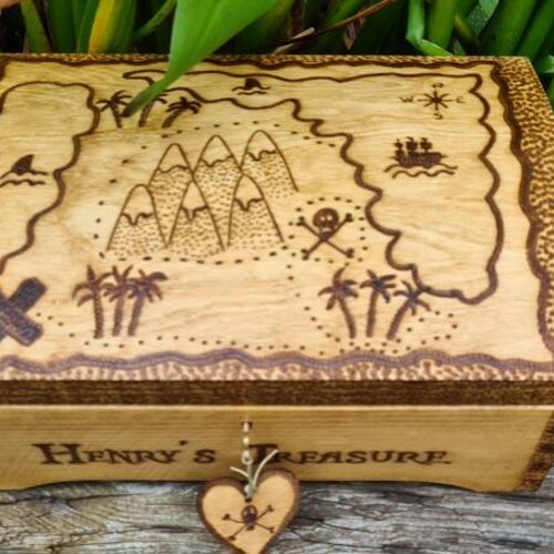 Pirate's Treasure Chest Storage Box With Working Lock and - Etsy
