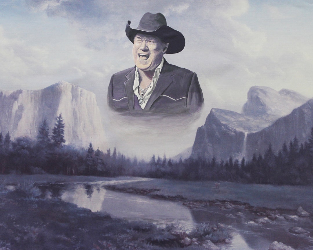 AHHHHH - 8"x10" Print - Modified Thrift Store Art - Screaming Cowboy - Etsy