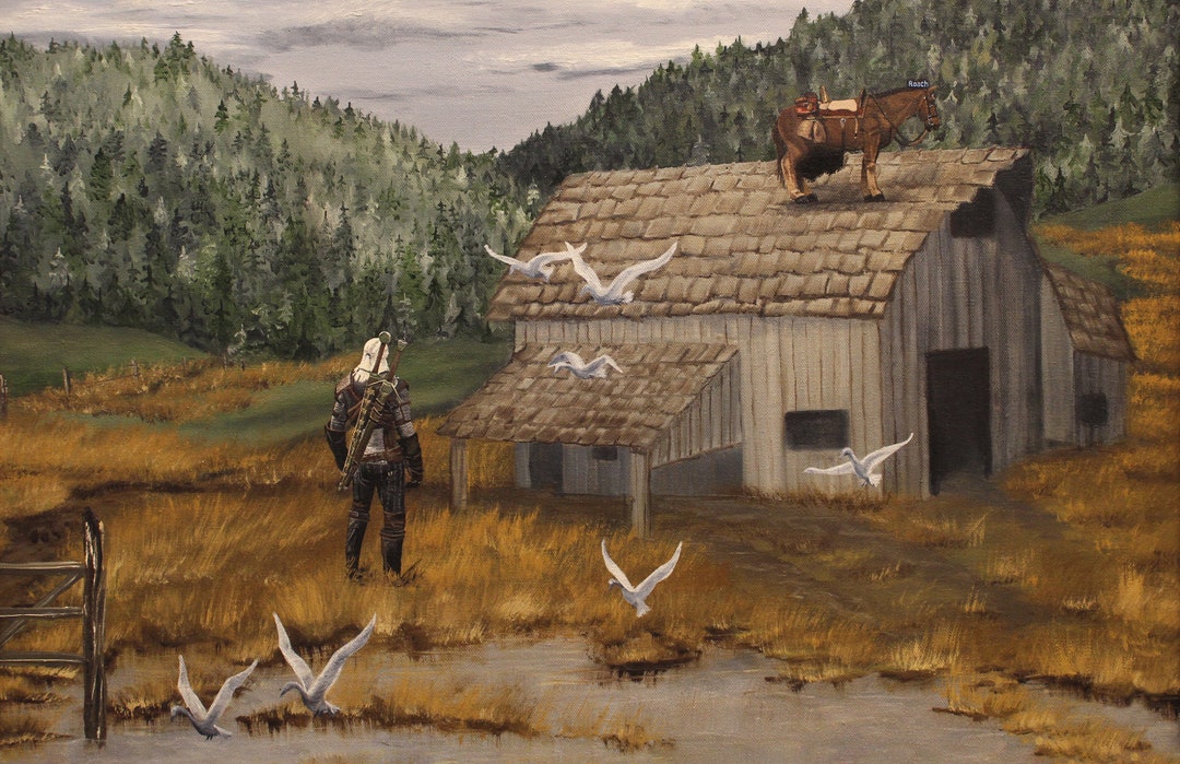 The Glitcher - 11"x17" Print - Modified Thrift Store Art - the Witcher ...