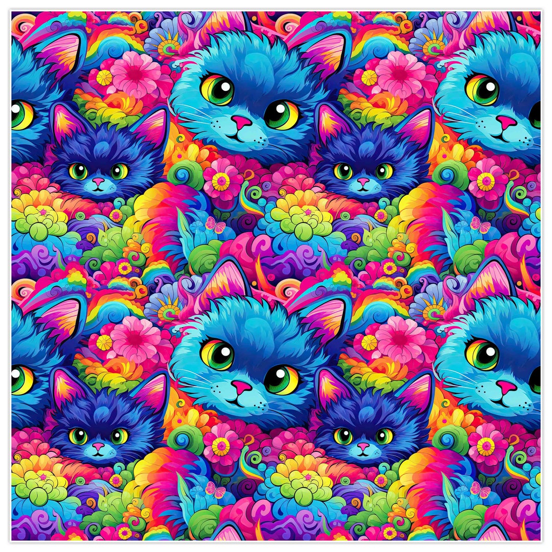 Watercolor Rainbow Cats Diaper Scale PUL - Etsy