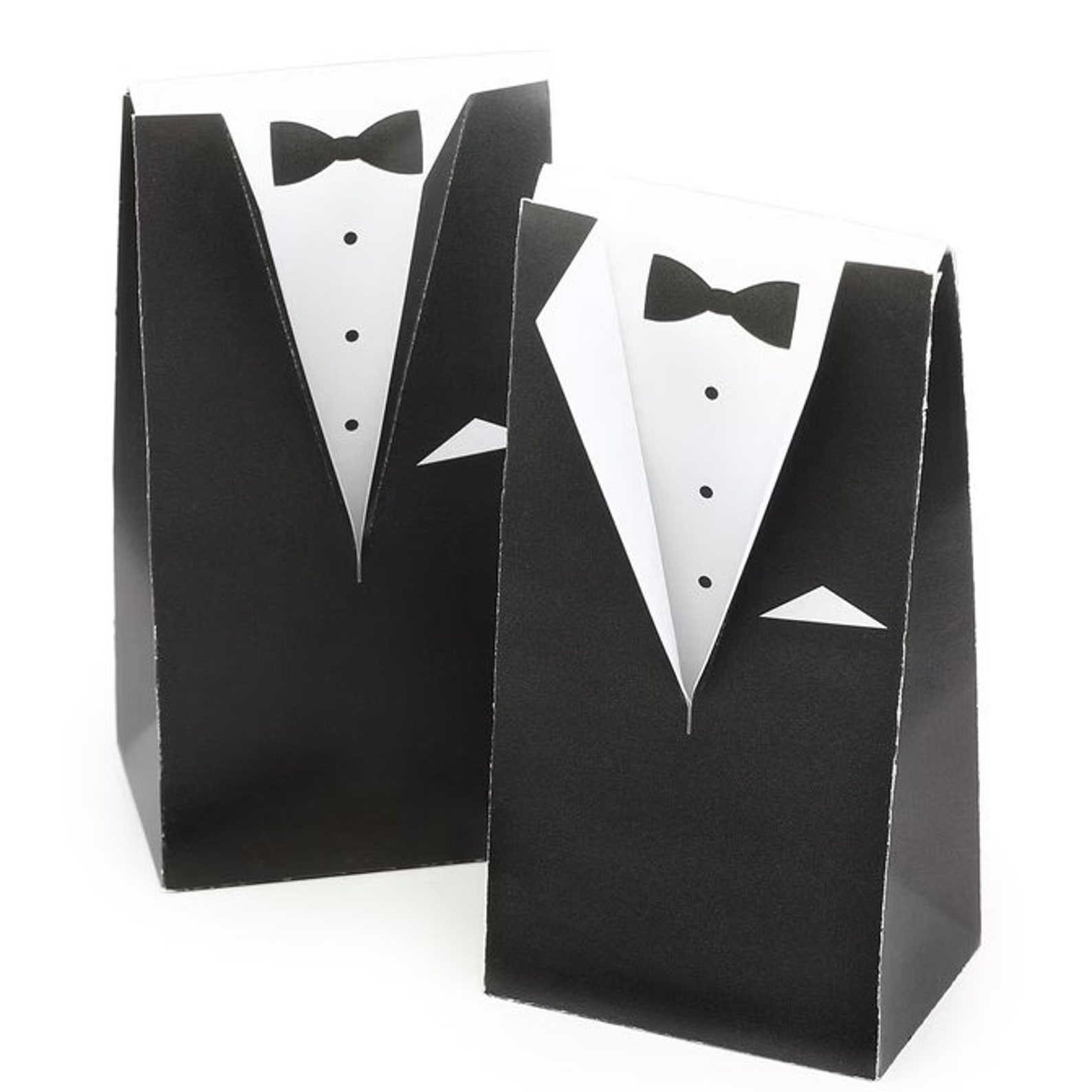 Tuxedo Black and White Tux Party Favor Boxes - Pack of 25 - Etsy