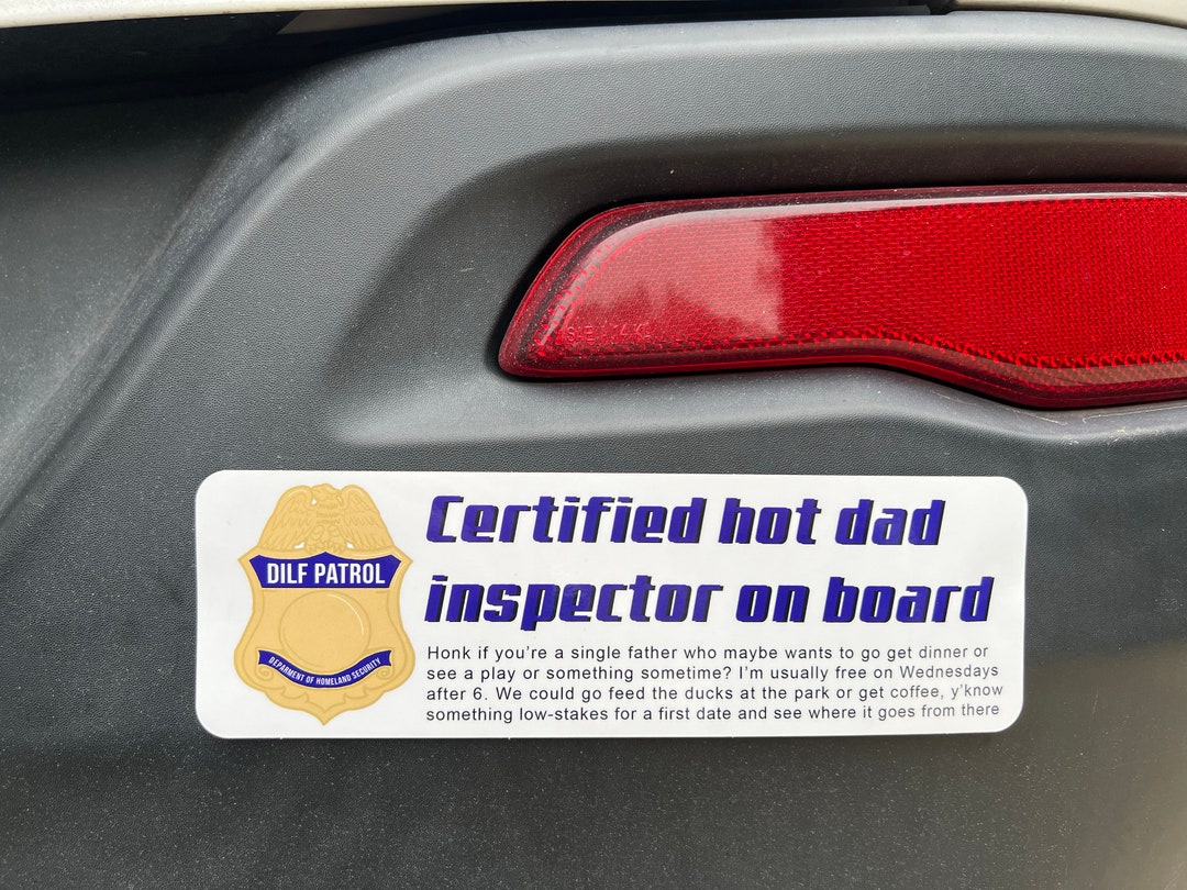 DILF Hunter Funny Single Parent Bumper Sticker - Etsy