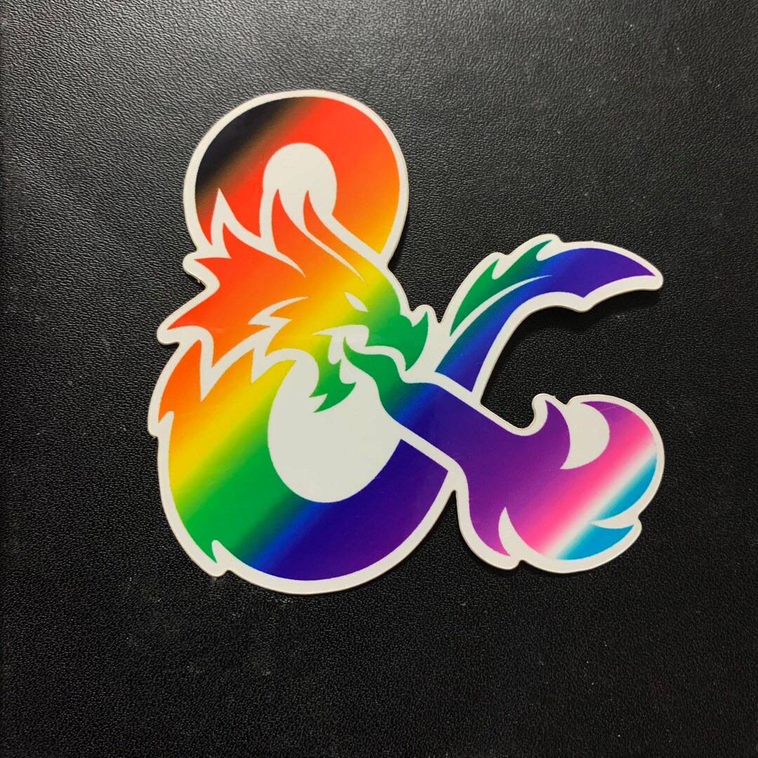 Roll With Pride Sticker | Progress Pride Dungeons and Dragons Vinyl ...