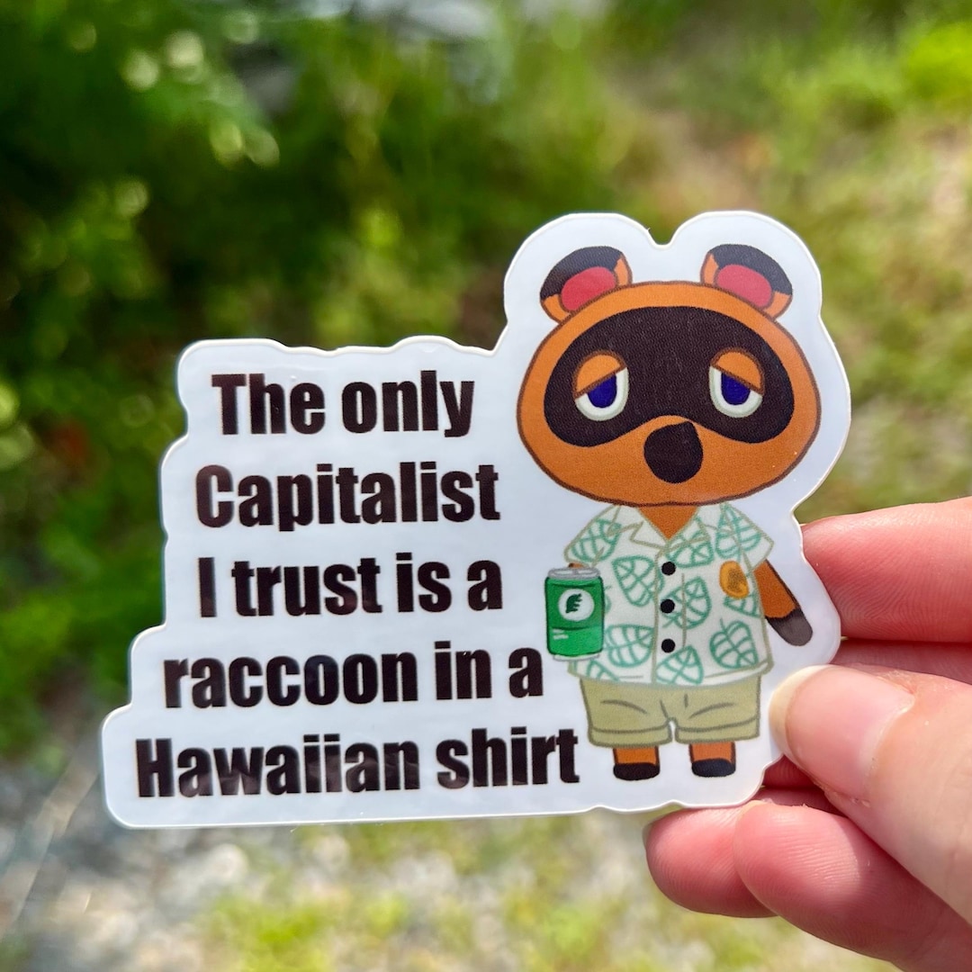 Tom Nook ACNH Sticker | Funny Capitalism Video Game Vinyl Decal - Etsy