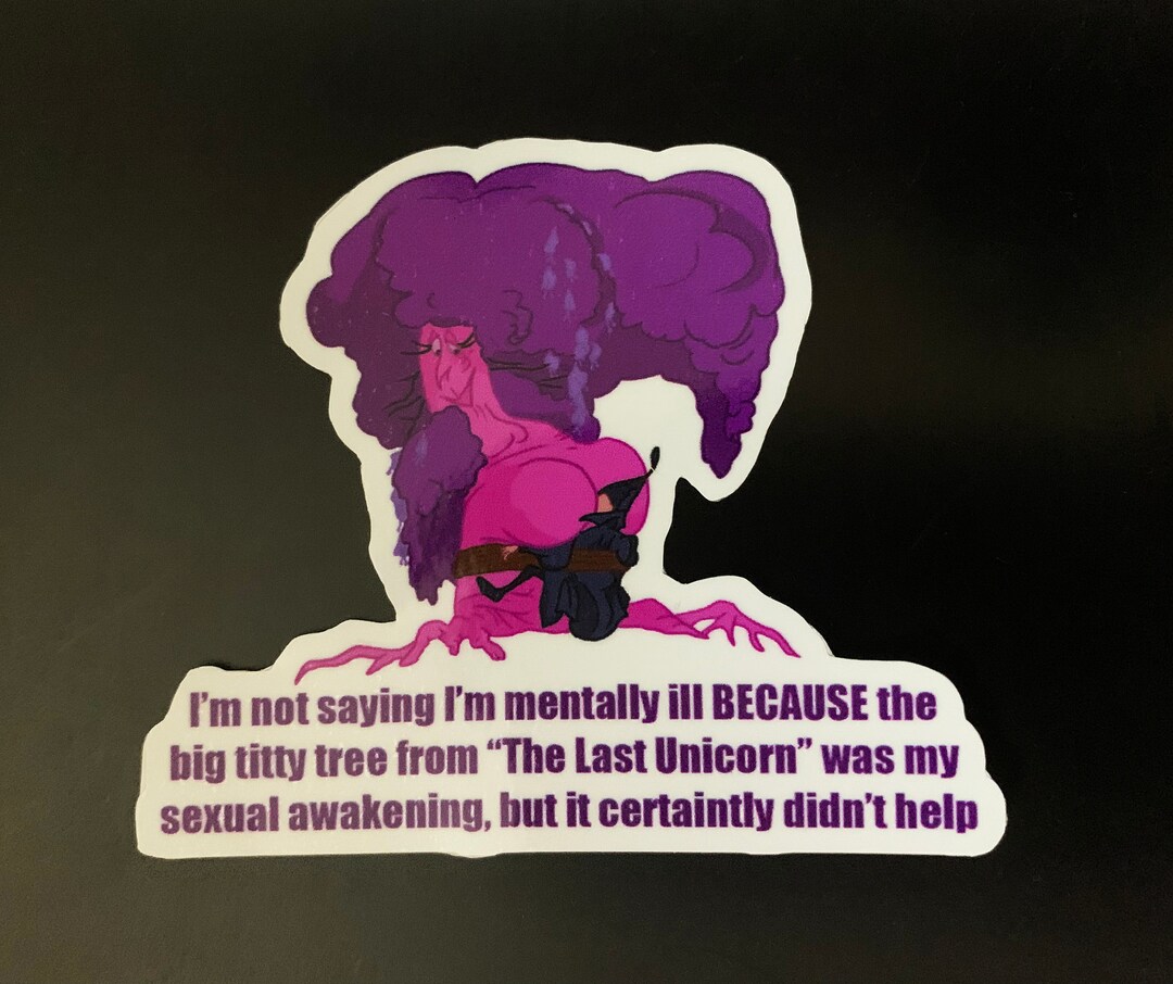 Love of a Tree Sticker | the Last Unicorn Peter Beagle Pink Schmendrick ...