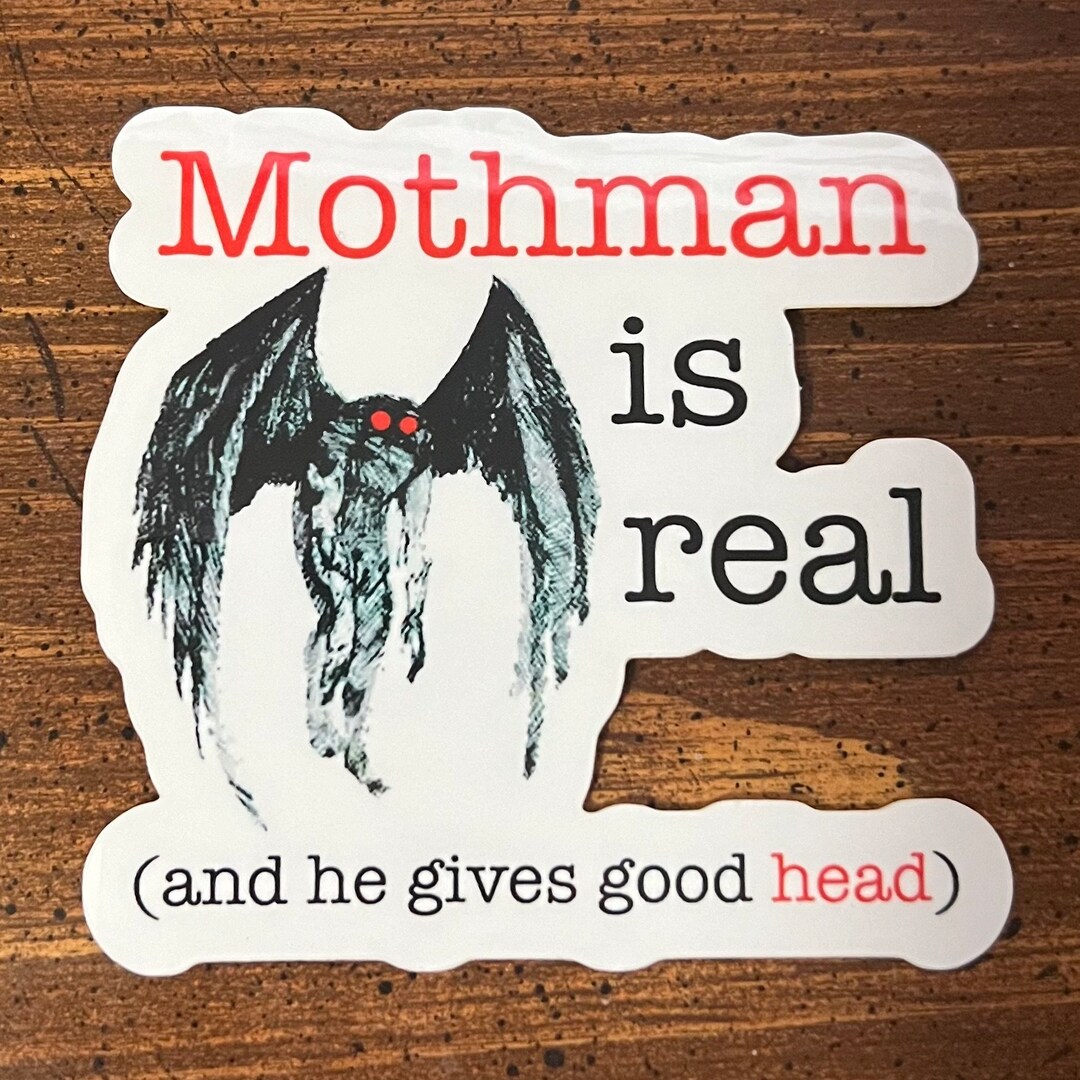 Mothman is Real Funny Cryptic Adult Humor Vinyl Laptop Decal - Etsy