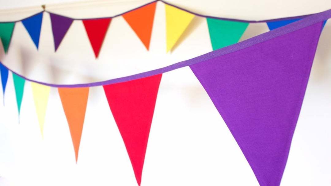 Rainbow Bunting Hire, Gay Pride Fabric Flags, Lgbt Wedding Decor ...