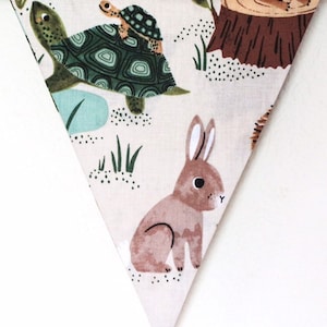 Woodland Animal Bunting, Cute Nature Fabric Flags, Forest Creatures ...