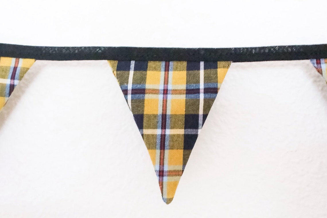 Mini Cornish Tartan Bunting, Cornwall Decor, St Pirans Christmas Tree ...