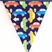 Vehicle Themed Bunting Racing Cars Trucks Fabric Flags Fire - Etsy
