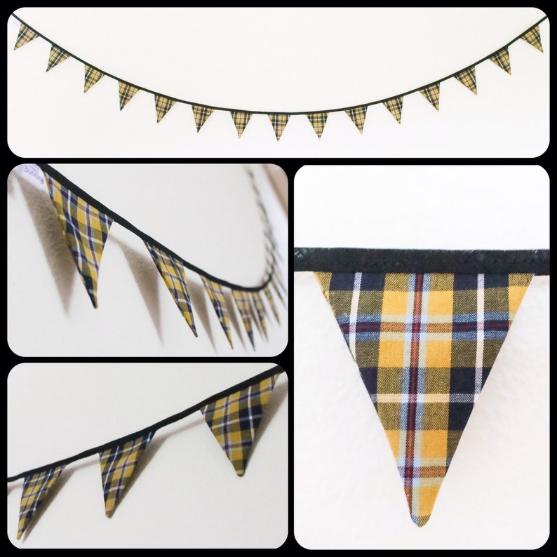 Mini Cornish Tartan Bunting, Cornwall Decor, St Pirans Christmas Tree ...