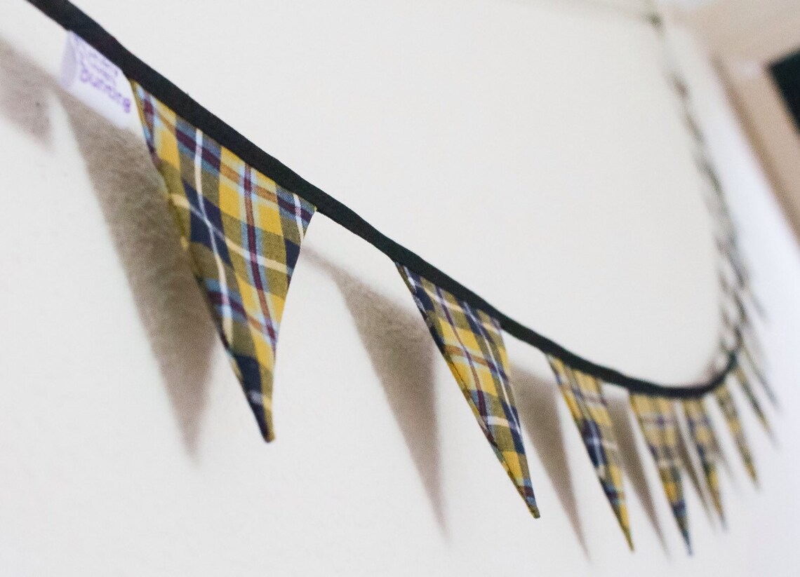Mini Cornish Tartan Bunting, Cornwall Decor, St Pirans Christmas Tree ...