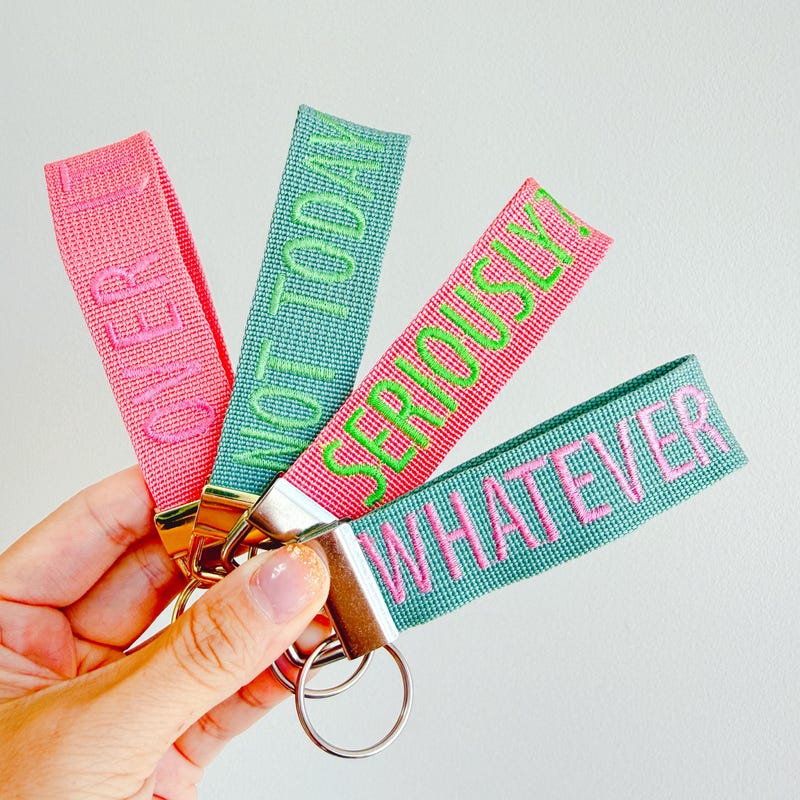 Key Fob With Words - Etsy