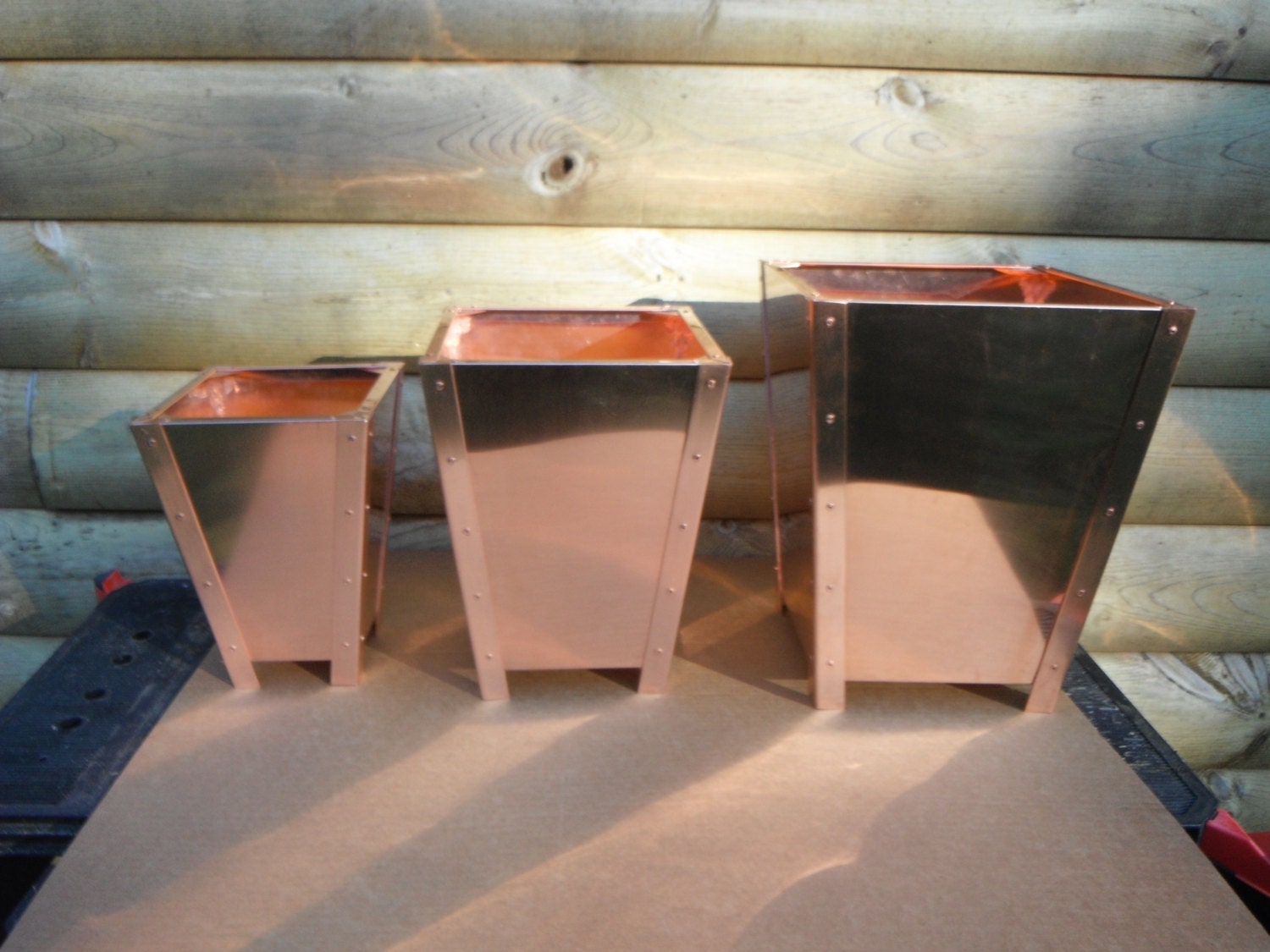 Copper Planters 3 Pack small medium & large | Etsy