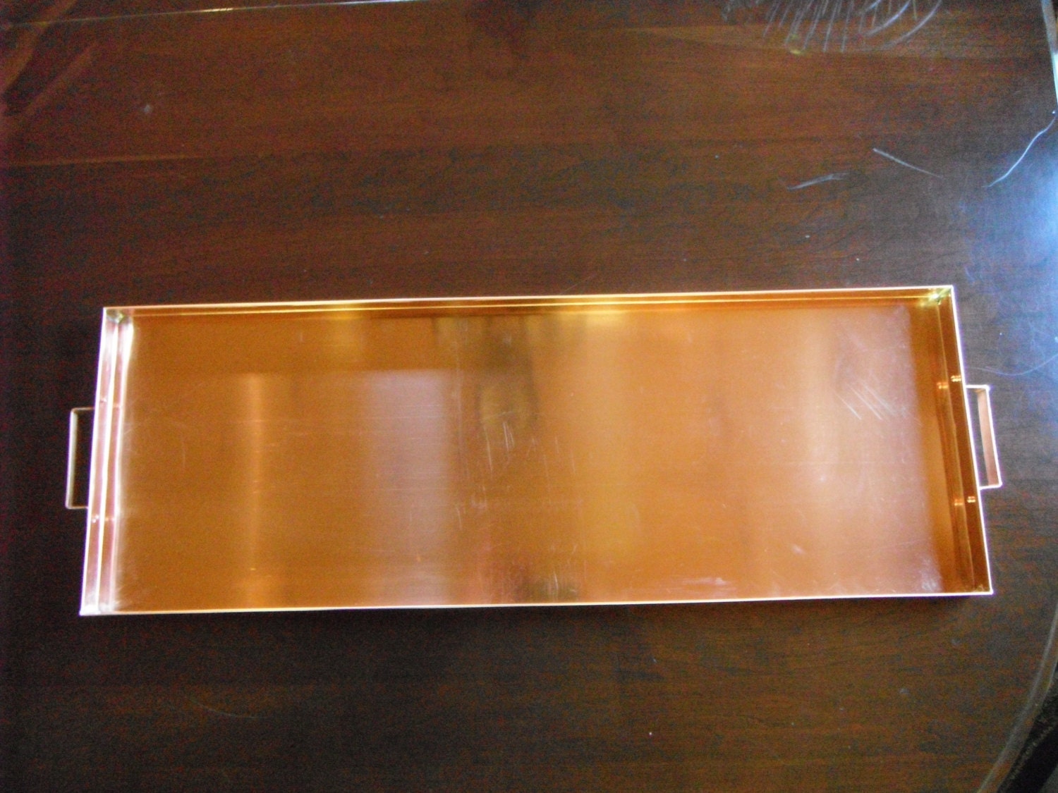 Solid Copper Tray With Handles COVID 19 RESISTANT Free - Etsy