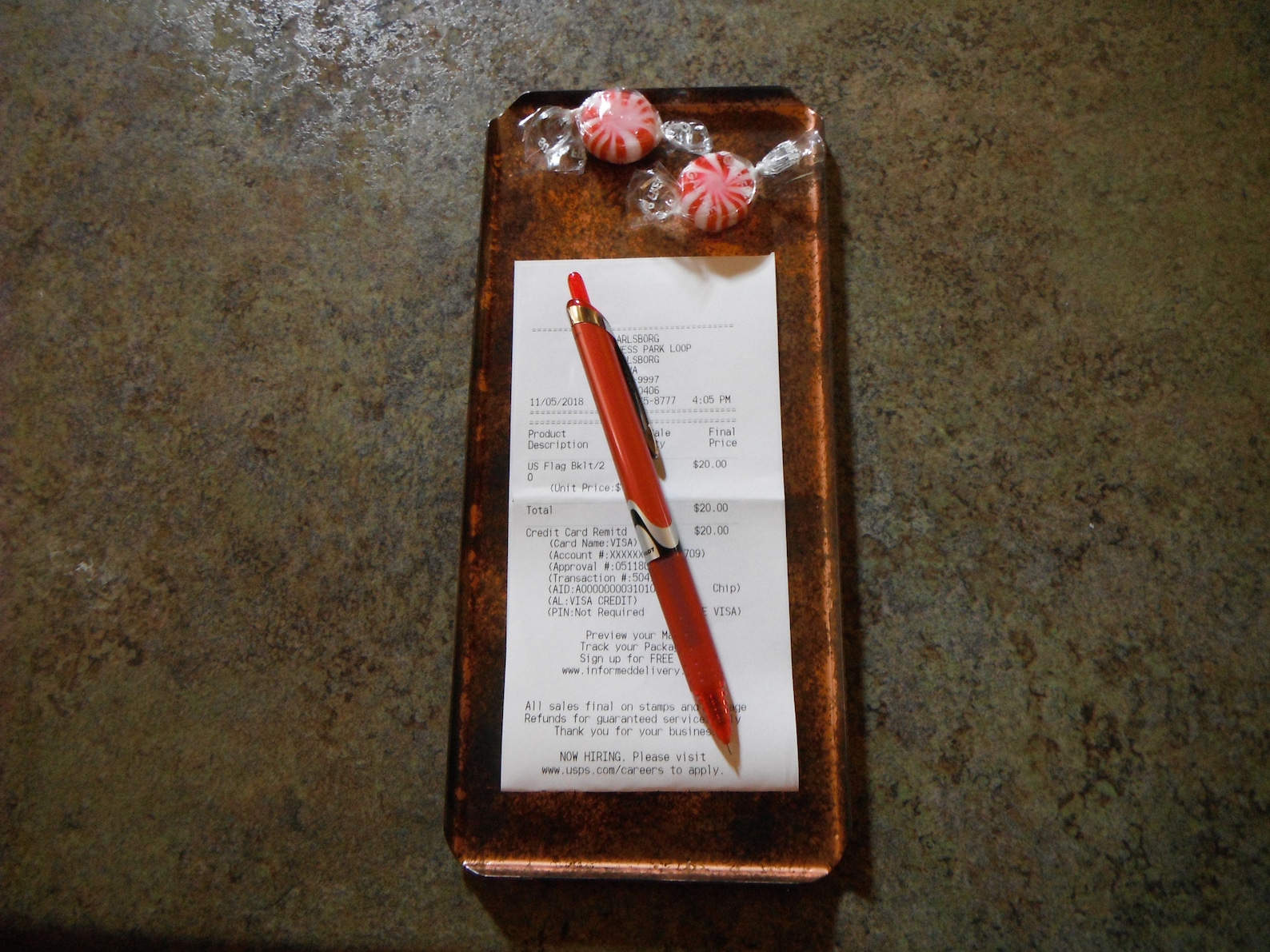 Copper Check Presenter - Etsy