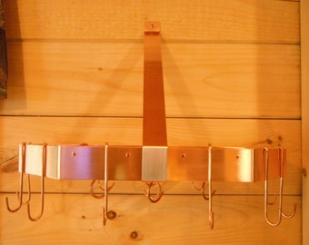 Wall Mounted Solid Copper Pot Rack FREE SHIPPING - Etsy