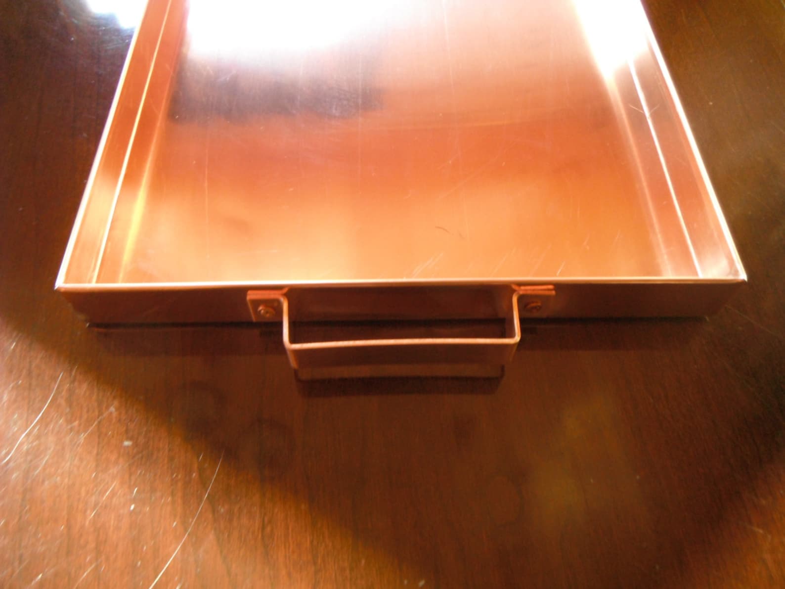 Solid Copper Tray With Handles COVID 19 RESISTANT Free - Etsy