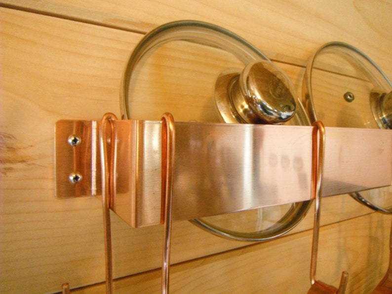 Wall Mounted Solid Copper Pot Rack - Etsy