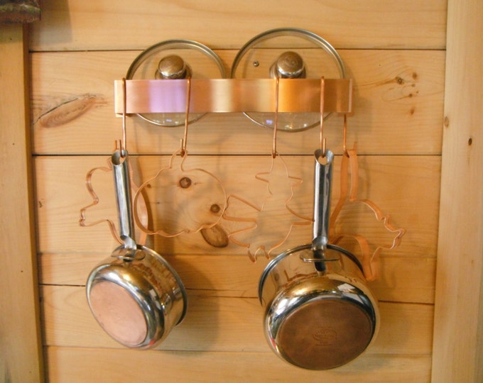 Wall Mounted Solid Copper Pot Rack - Etsy