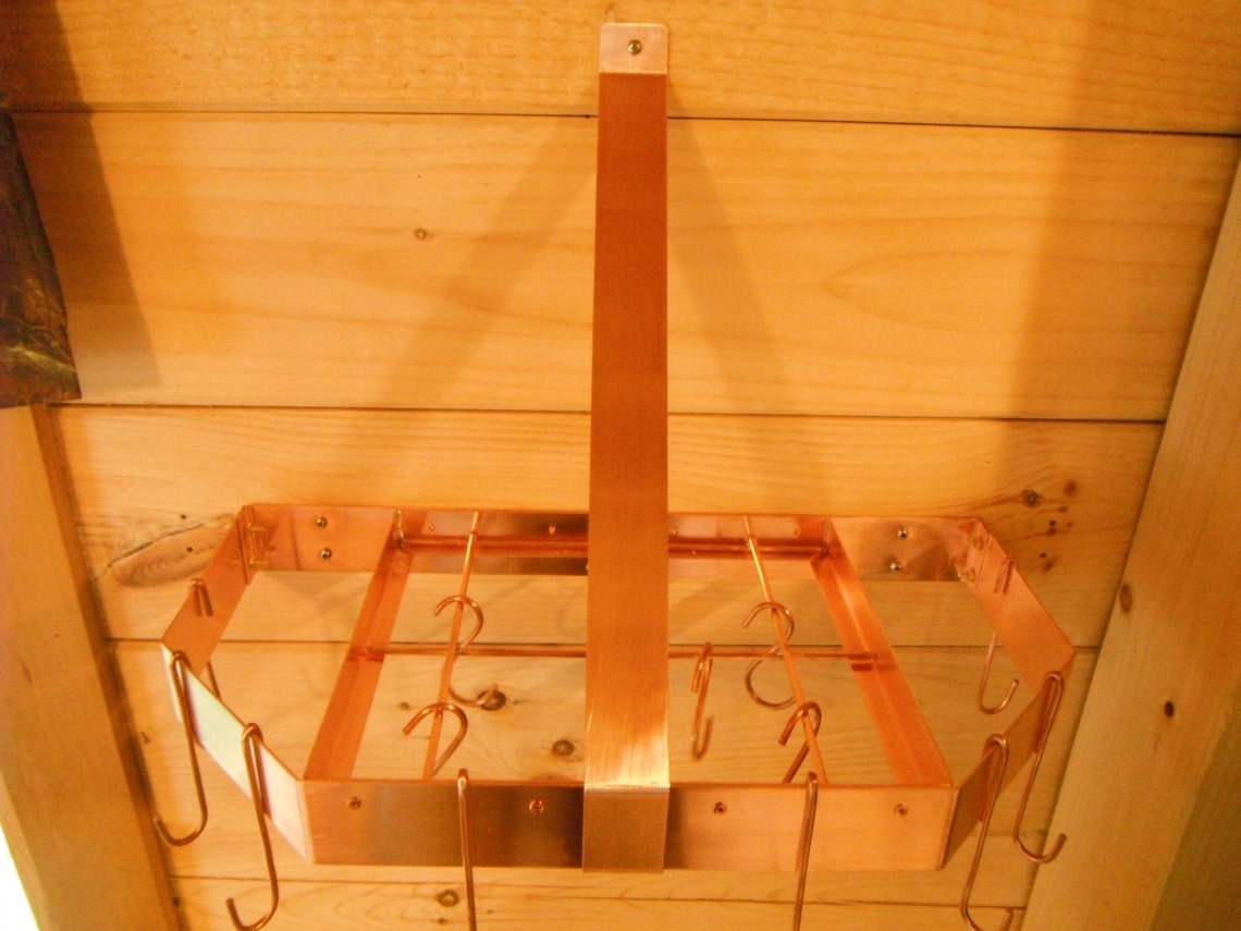 Wall Mounted Solid Copper Pot Rack 20 - Etsy