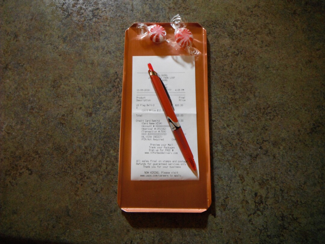 Copper Check Presenter - Etsy