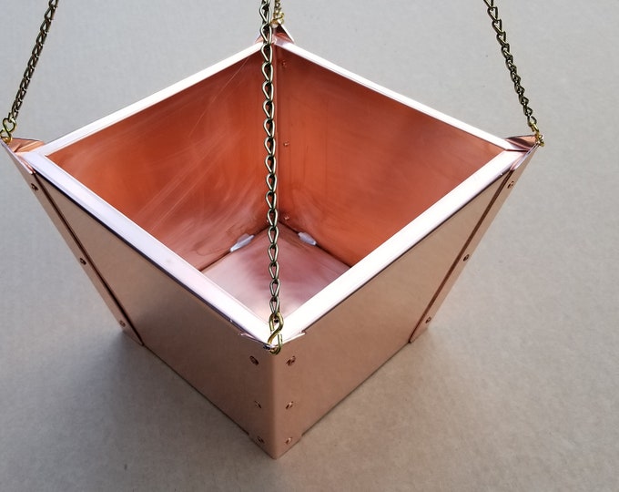 Solid Copper Hanging Planter (free Shipping) - Etsy