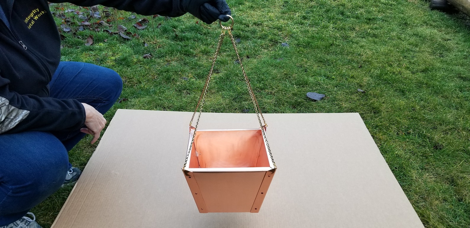 Solid Copper Hanging Planter (free Shipping) - Etsy