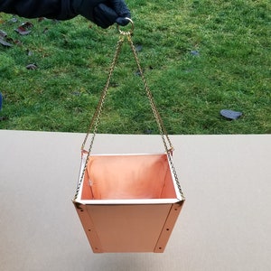 Solid Copper Hanging Planter (free Shipping) - Etsy