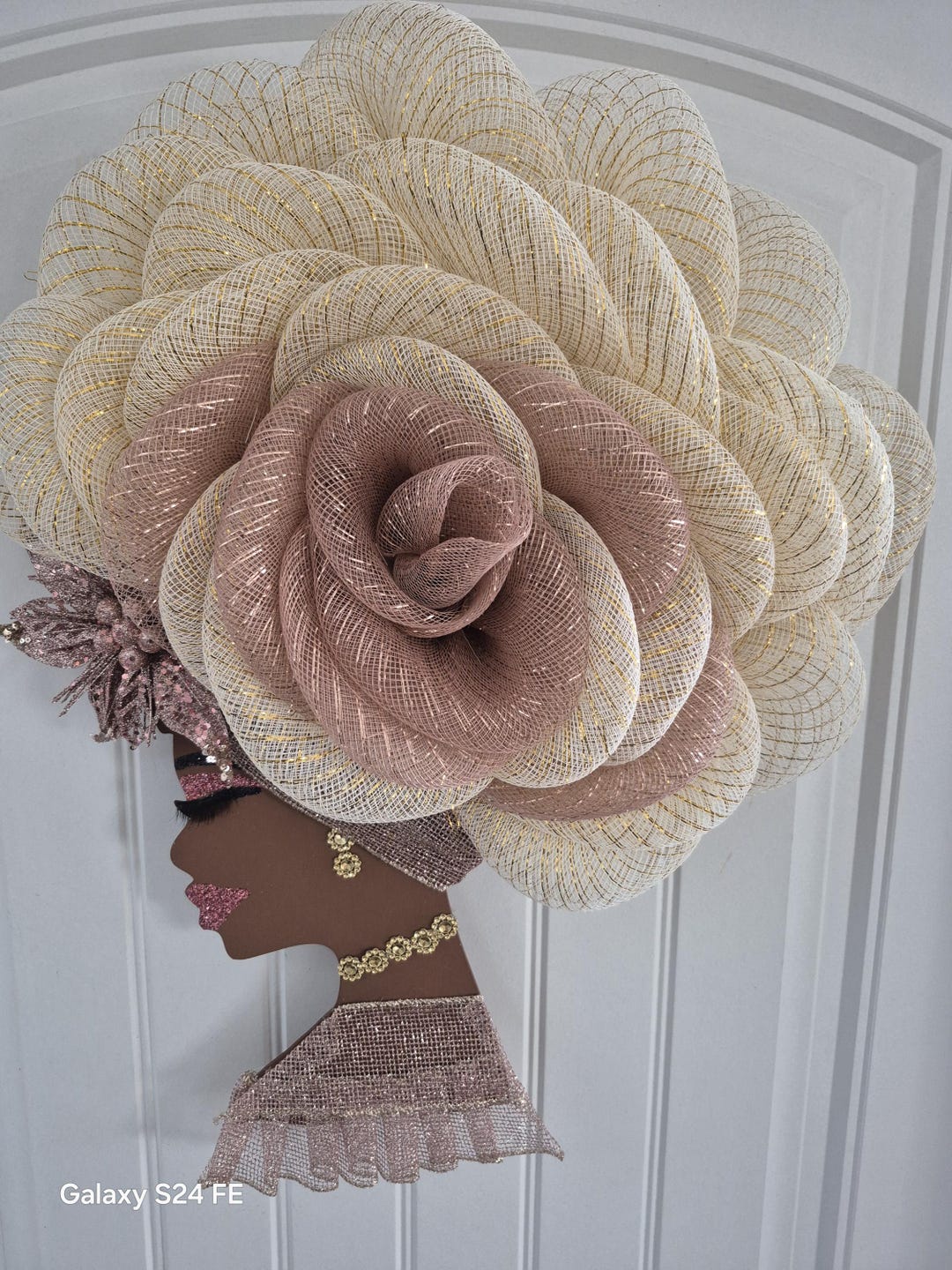 Diva Wall Hanging/ Rose Gold and Beige Wall Hanging. - Etsy