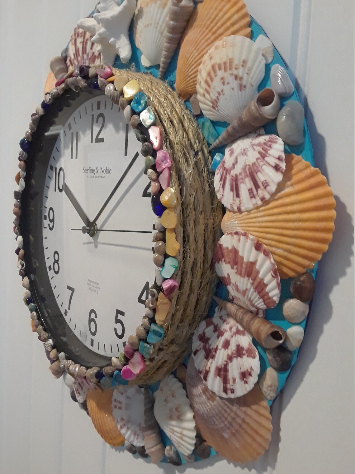 Seashell Clock/ Beach Home Clock - Etsy