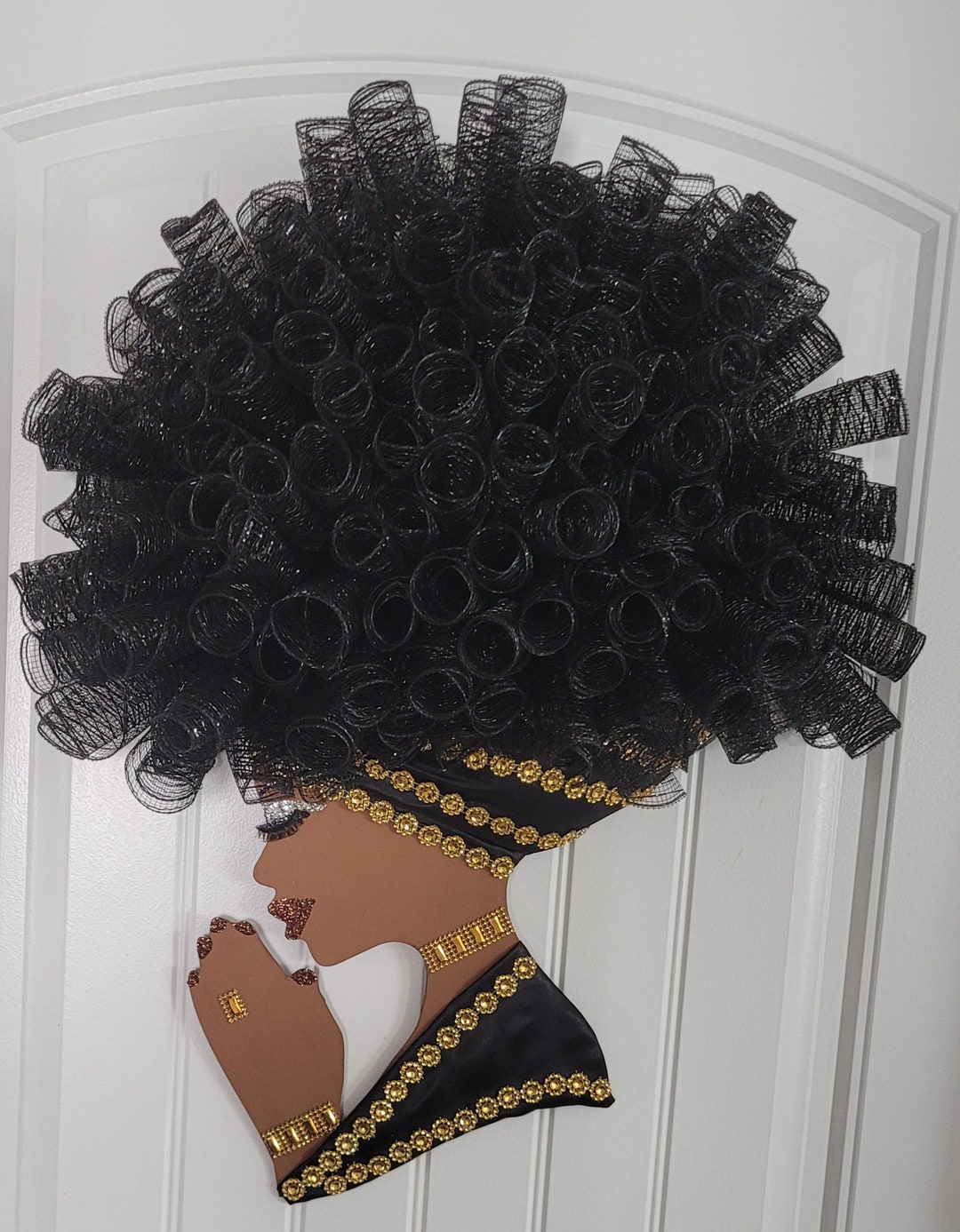 Queen Ella Diva Door Wreath/praying Lady Wall Wreath - Etsy